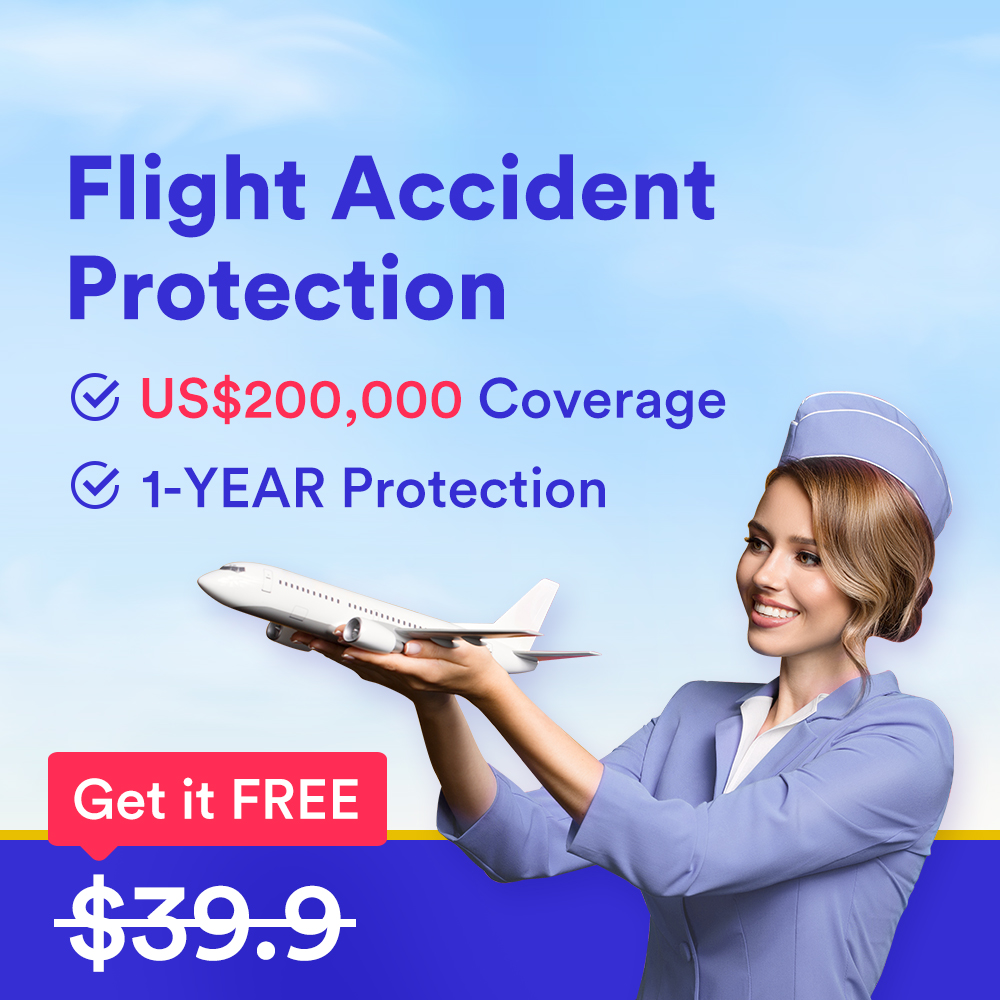 US$ 39.90 | Annual Flight Accident Protection Discounts | QEEQ.COM